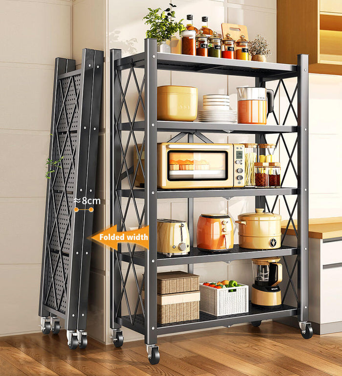 Wholesale Multilayer Foldable Kitchen Storage Rack with 5 Layers for ...