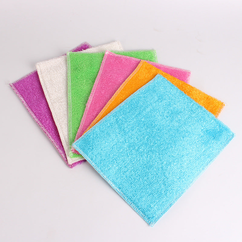 Wholesale Colorful Bamboo Fiber Dishcloth - Super Absorbent and Oil ...