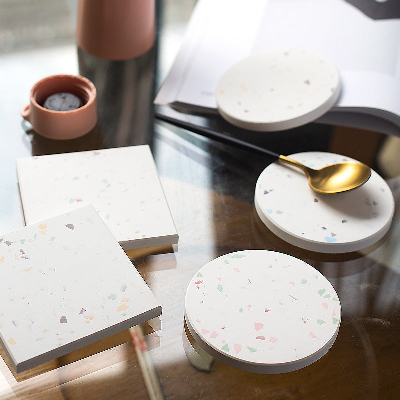 Wholesale Round Water-Absorbing Coaster Made of Diatomaceous Earth ...