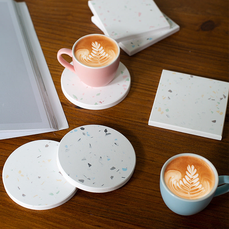 Wholesale Round Water-Absorbing Coaster Made of Diatomaceous Earth ...